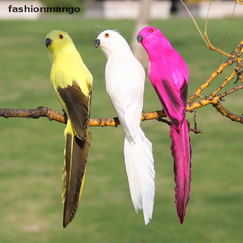 fashionmango 2020 New 20cm Cute Colorful Artificial Parrots Bird Home ...