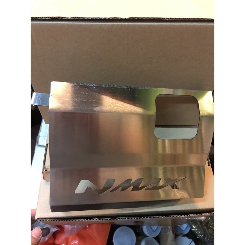 SKID PLATE / ENGINE COVER FOR NMAX 155 [BLACK / CHROME] - n2n7weedf9 ...