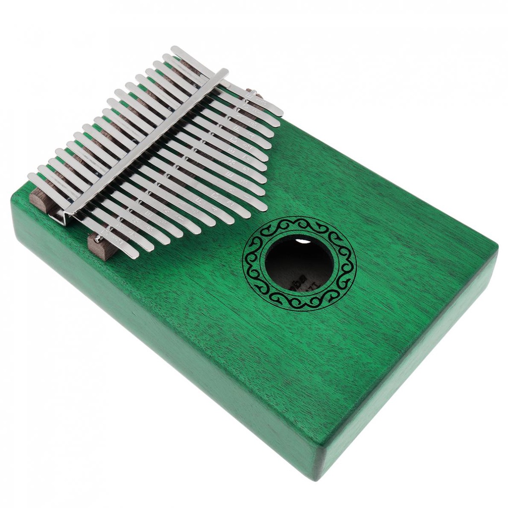 17 Key Green Kalimba Single Board Mahogany Finger Thumb Piano Mbira ...