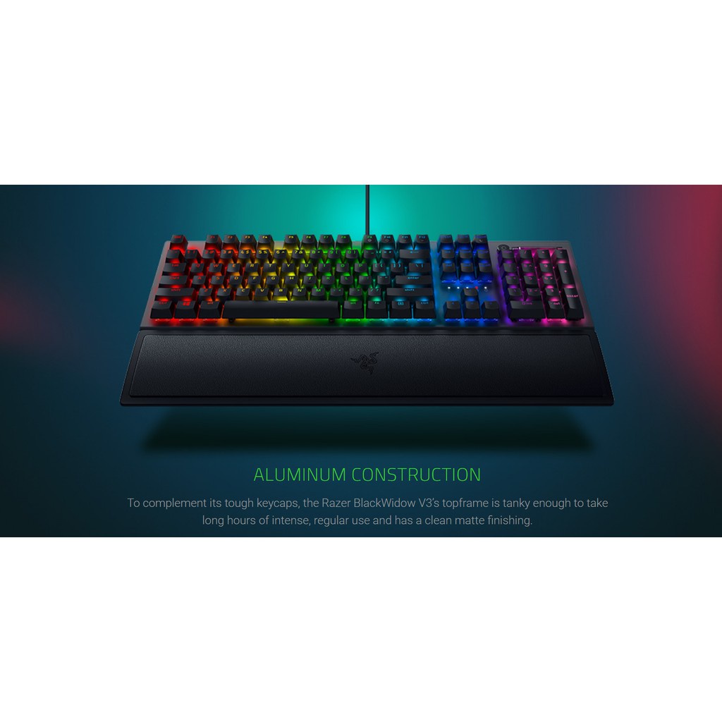 Razer คีย์บอร์ดเกมมิ่ง BlackWidow V3-Mechanical Green Switch แป้น THENG ...