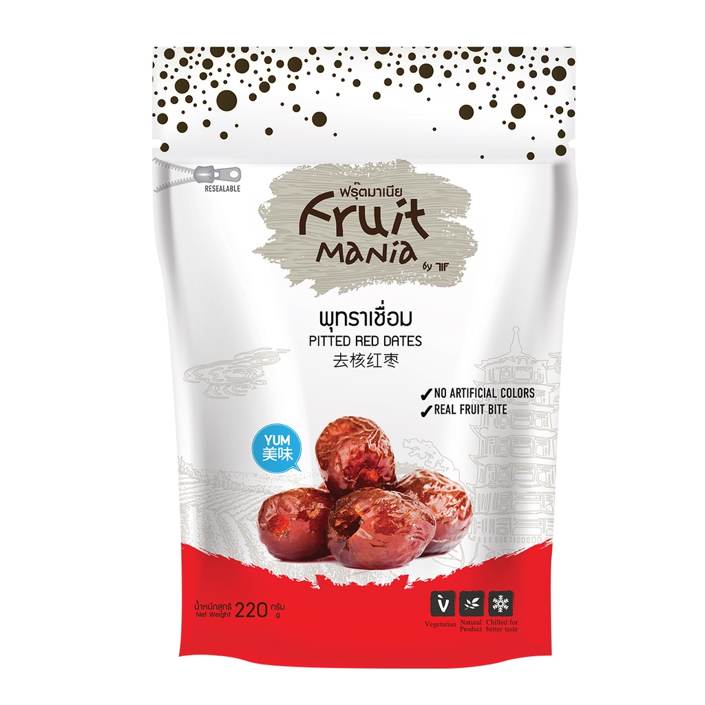 ซื้อ1แถม1 FruitMania ฟรุ๊ตมาเนีย พุทราเชื่อม 220 กรัม PITTED RED DATES ...
