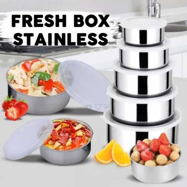 Protect fresh box stainless steel ชุดถ้วยสแตนเลส 5 ชั้น | Shopee Thailand
