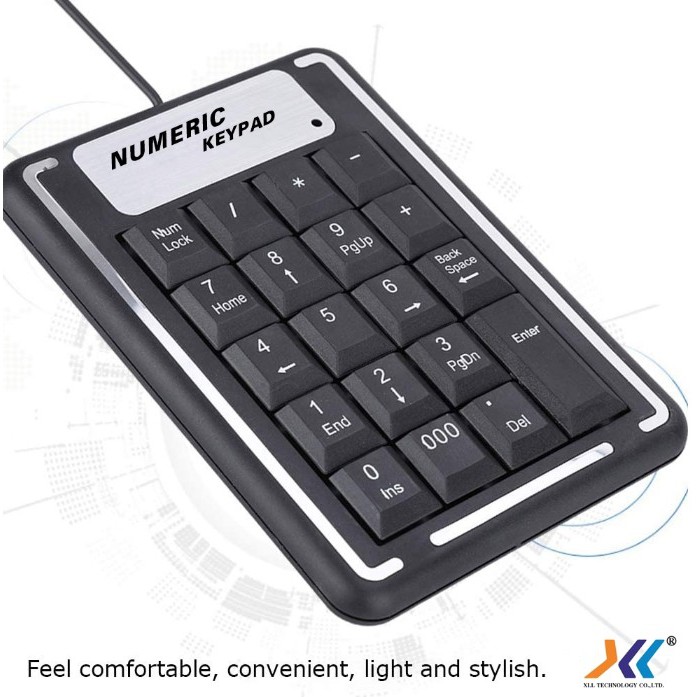 USB Numeric Keypad แป้นปุ่มกดตัวเลข (P1393) - xlltech - ThaiPick