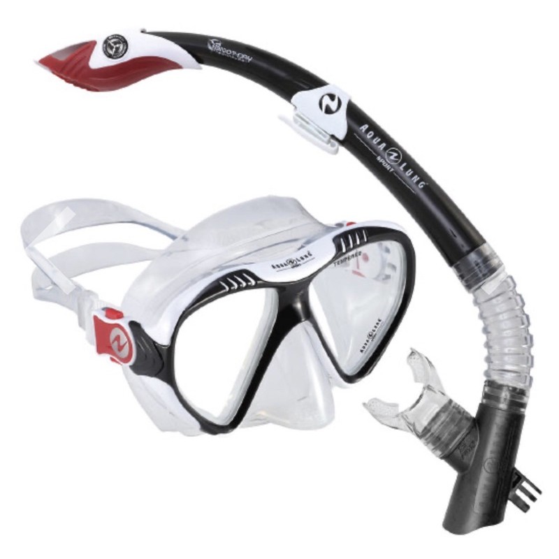 Aqua Lung Magellan Purge LX Mask with Case and Atlantis LX Snorkel ...