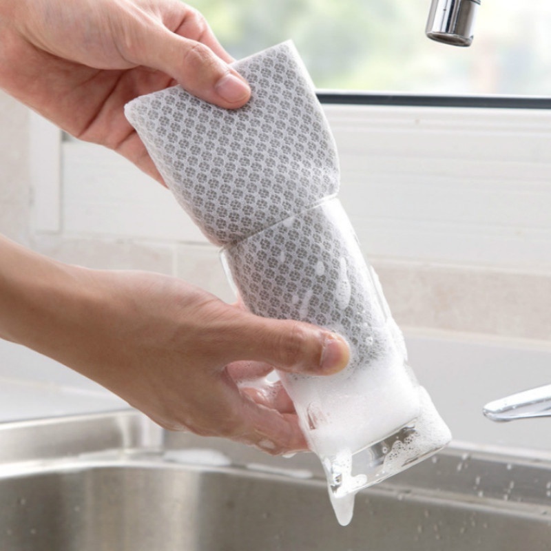 5pcs Rectangular Mesh Sponges Tableware Glass Dishes Wash Cloth Home ...