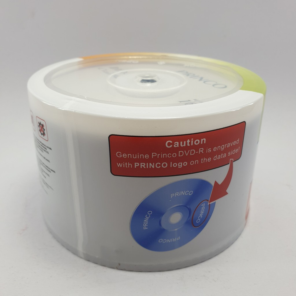 ๑PRINCO DVD-R ความจุ 4.75 GB speed 16X pack 50 แผ่น แผ่นดีวีดี (กลุ่ม1 ...