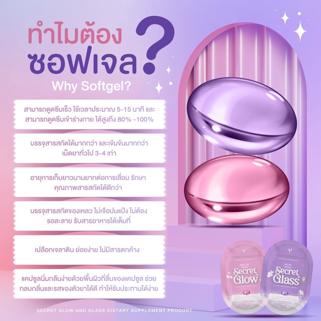 GG Skin Secret Glass Secret Glow Skin (1แถม1) Glass Skin วิตามินหน้าเงา ...
