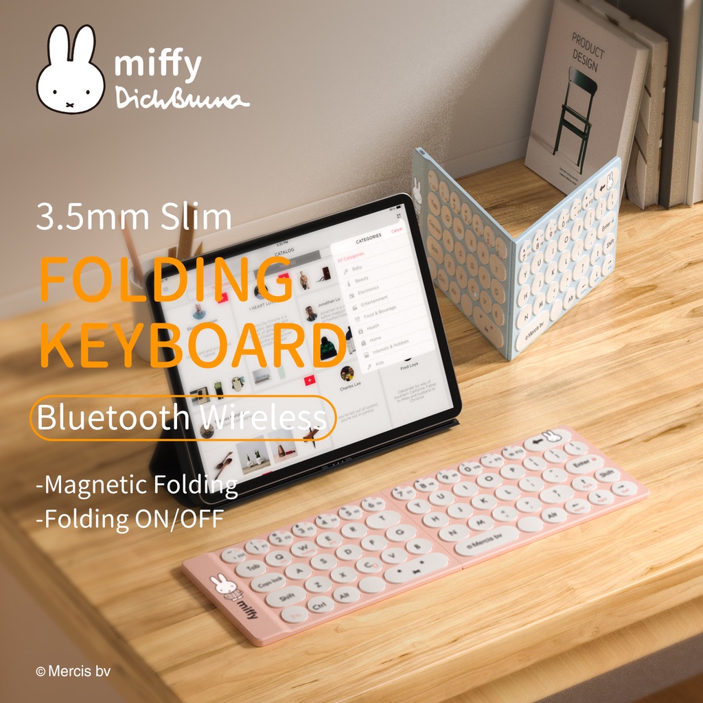 แป้นพิมพ์คอมพิวเตอร์ Miffy Mini Folding Keyboard For Ipad Iphone 2022 ...