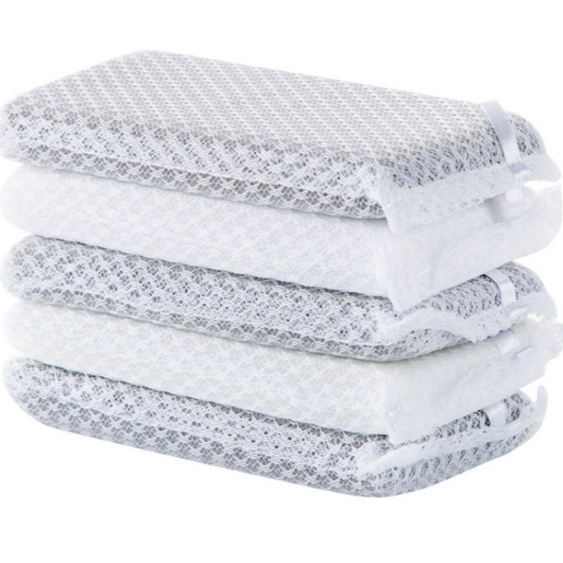 5pcs Rectangular Mesh Sponges Tableware Glass Dishes Wash Cloth Home ...