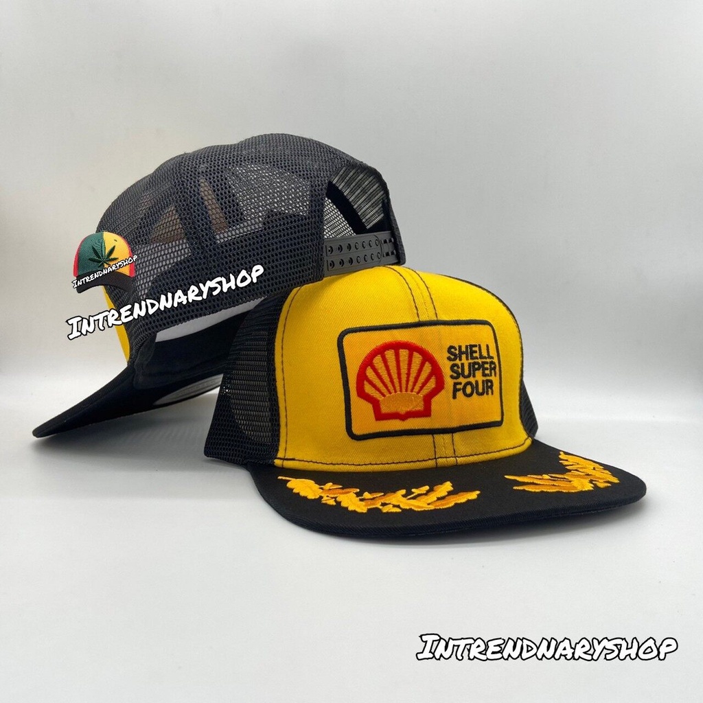 หมวก หมวกตาข่าย หมวกวินเทจ หมวกแนววินเทจ โลโก้ ปั้มน้ำมัน เชลล์ SHELL ...