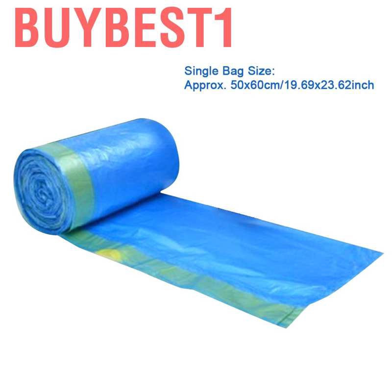 Buybest1 100PCS/Roll 50 * 60CM Drawstring Garbage Bags Portable Family ...