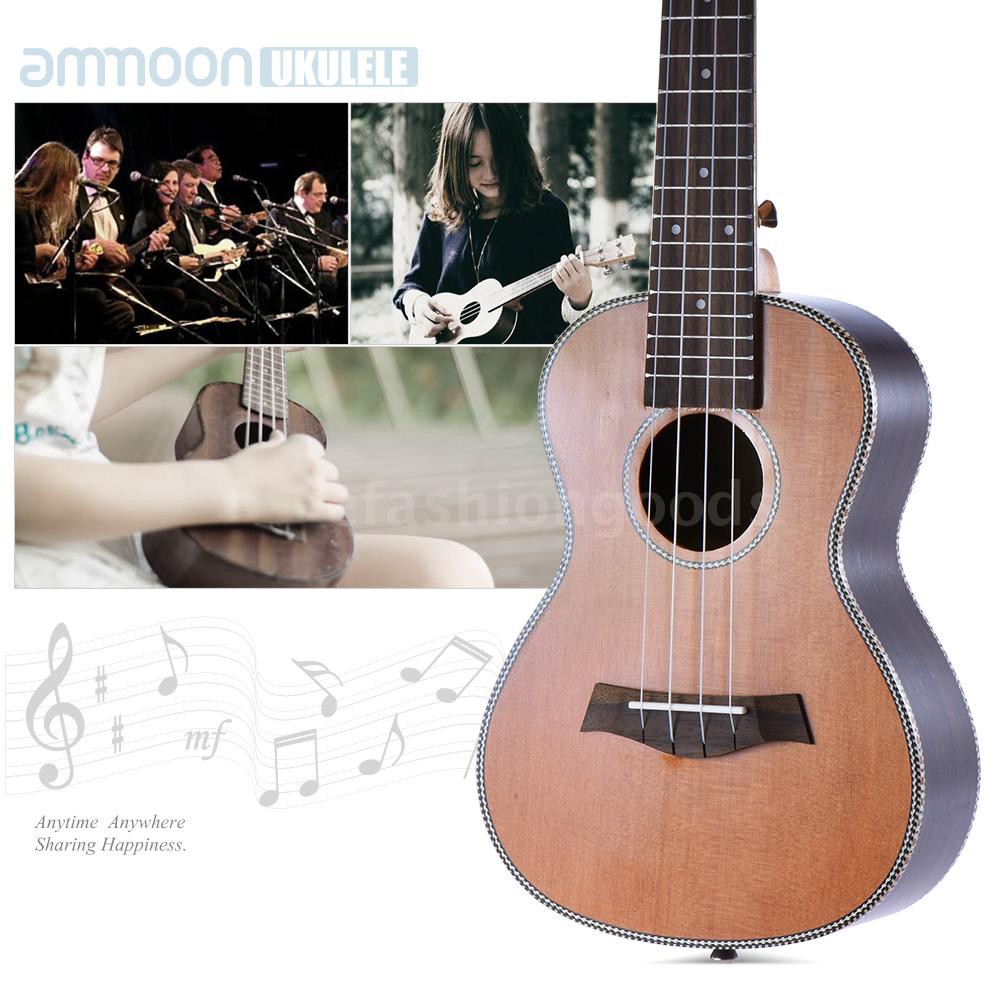 （COD）ammoon 24" Korean Pine Acoustic Concert Ukulele Ukelele Uke Wooden ...