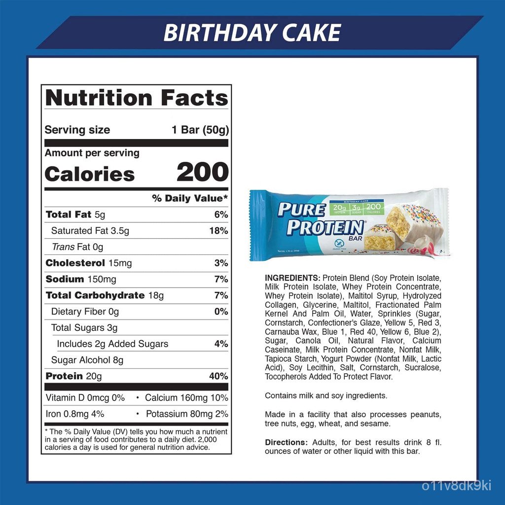 2021Clearance Stock Pure Protein Bar(6barsbx) High Protein Nutritious ...