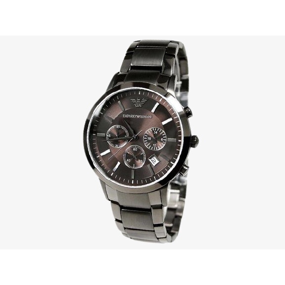 SALE Emporio Armani นาฬิกาข้อมือผู้ชาย Classic Chronograph Gunmetal ...