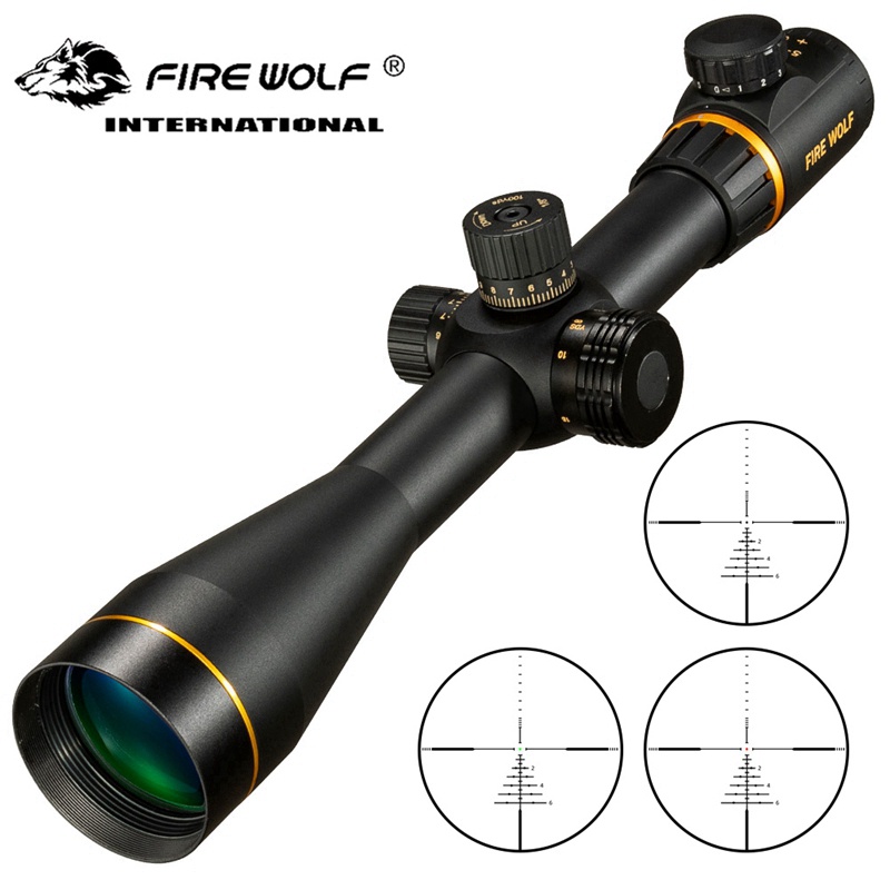 FIRE WOLF 5-15X50 FFP Scope Hunting Optical Sight Riflescope Cross Side ...