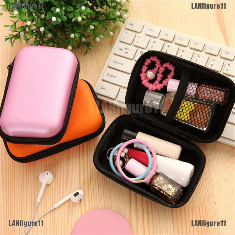 BARRY Portable Zipper Hard Headphone Case Storage Box Earphone ...