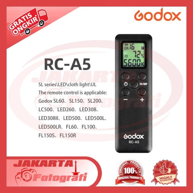 Godox RC-A5 รีโมตคอนโทรล Goodox VL150 VL300 SL-60W SL150W SL150II 0602 - mallmichellec5.th ...