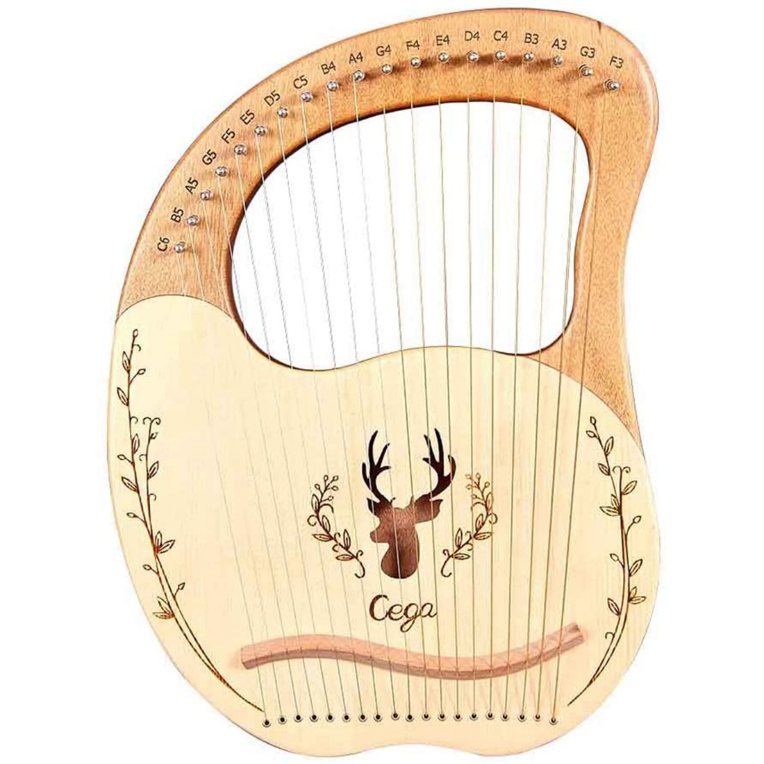 Cega Lyre Harp , 19 สายสตริงไม้เนื้อแข็งเหมาะกับการพกพา Lyre 19 ...