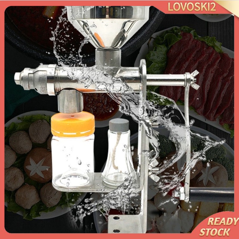 [LOVOSKI2] Manual Oil Press Machine Expeller Extractor Stainless Steel ...