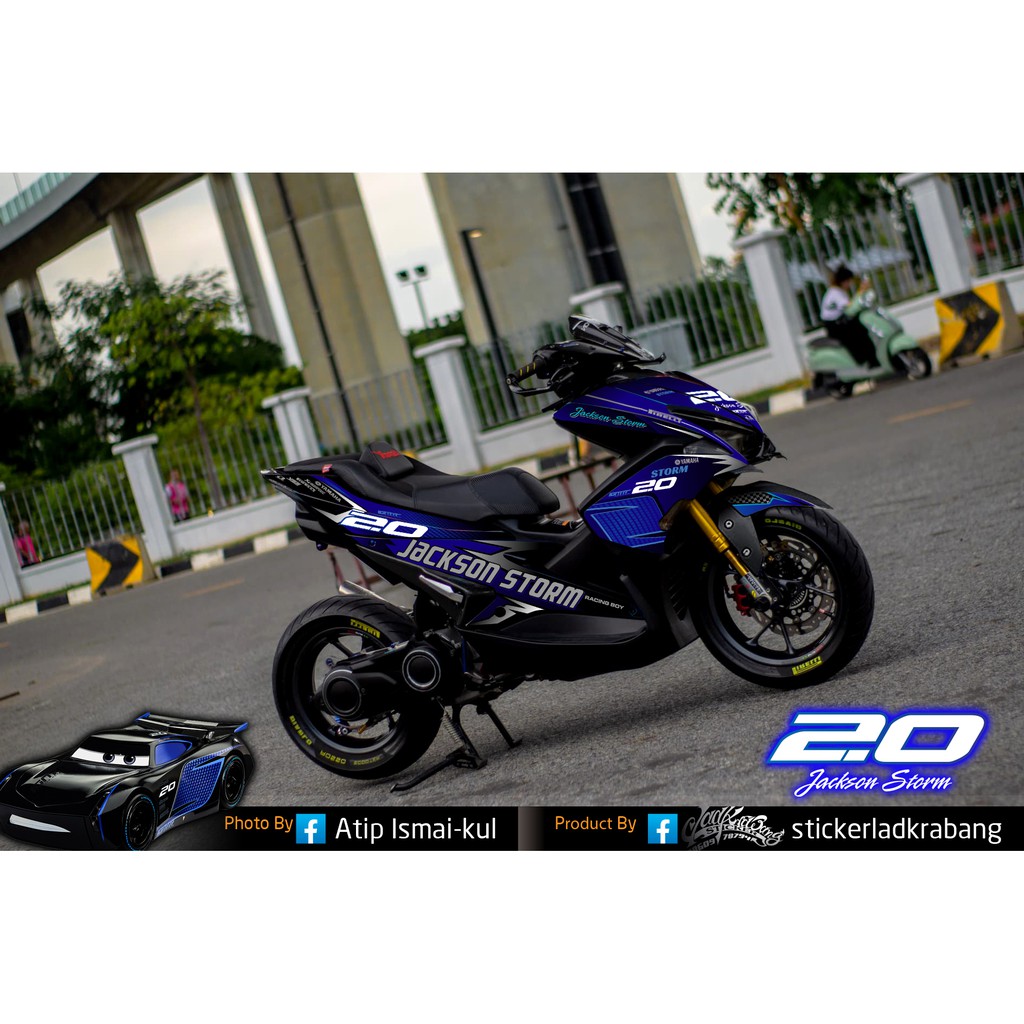 สติ๊กเกอร์แต่งลายรถ YAMAHA AEROX 155 ลาย JACKSON STORM - lkbsticker ...