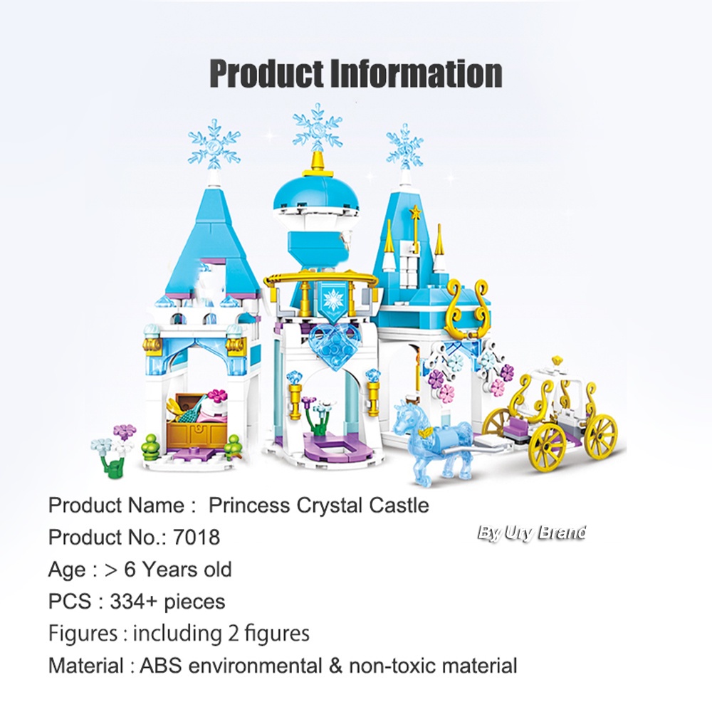 Lego Friends ที่เข้ากันได้ Disney Frozen Lepin Castle Princess Carriage ...