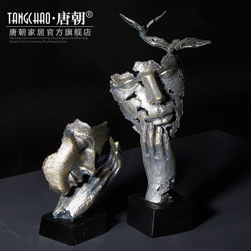 นอร์ดิกสร้างสรรค์บทคัดย่อใบหน้าศิลปะตกแต่งสำนักงานทางเข้าห้องนั่งเล่นตกแต่