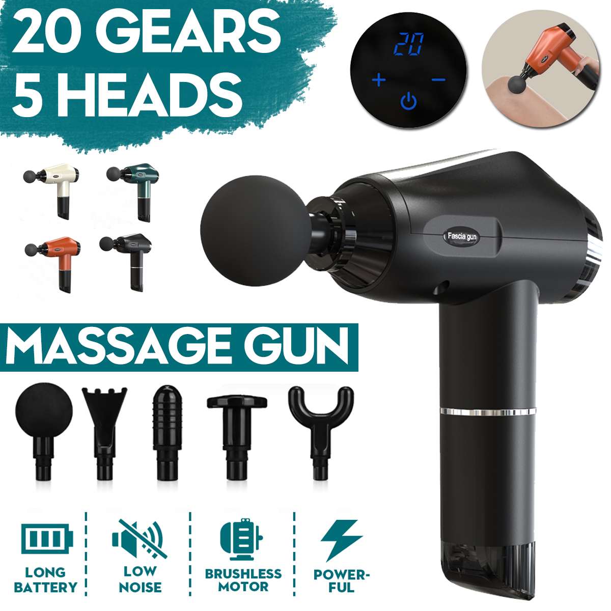 Yimai EM Fascia Gun Muscle Relaxer Cervical Membrane Gun Deep Vibration ...