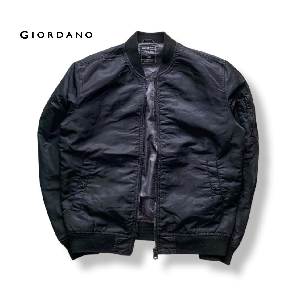 GIORDANO INDUSTRIES Black Flight Jacket รอบอก 44 - jacket_bk2l_football ...