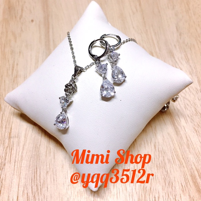 ชุดจี้ ตุ้มหู CZ (C01) - minalinrat - ThaiPick