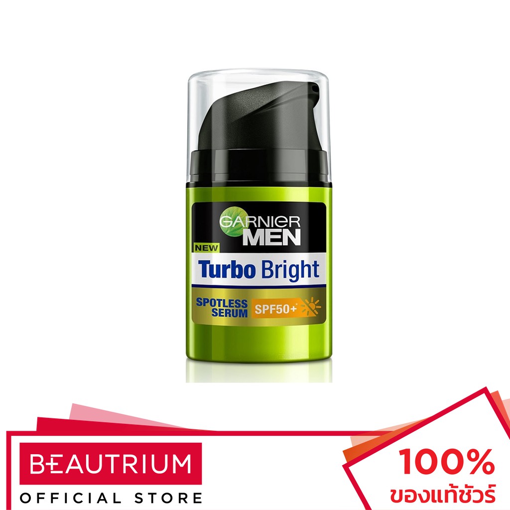 GARNIER Men Turbo Bright Spotless Serum SPF50+ เซรั่มบำรุงผิวหน้า 40ml | Shopee Thailand