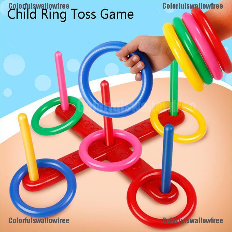 Colorfulswallowfree Hoop Ring Toss Plastic Garden Game Pool Toy Outdoor ...