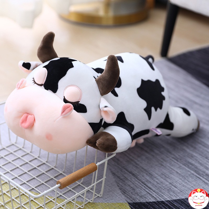 30/50cm Cow Pillow Plush Toy Spotted Black & White Plush Milky Cow ...