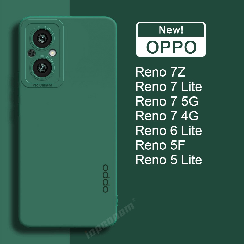 เคสซิลิโคนนิ่ม สีพื้น สําหรับ OPPO Reno 8 7 7SE 7Z 6 5F 5 Lite 5G 4G ...