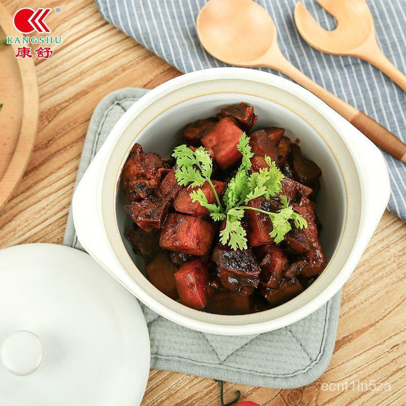 หม้อดินเผา 康舒砂锅陶瓷宽口传统小砂锅家用燃气明火直烧汤锅炖汤黄焖鸡炖锅COD qeew - ecnt1ln5za - ThaiPick