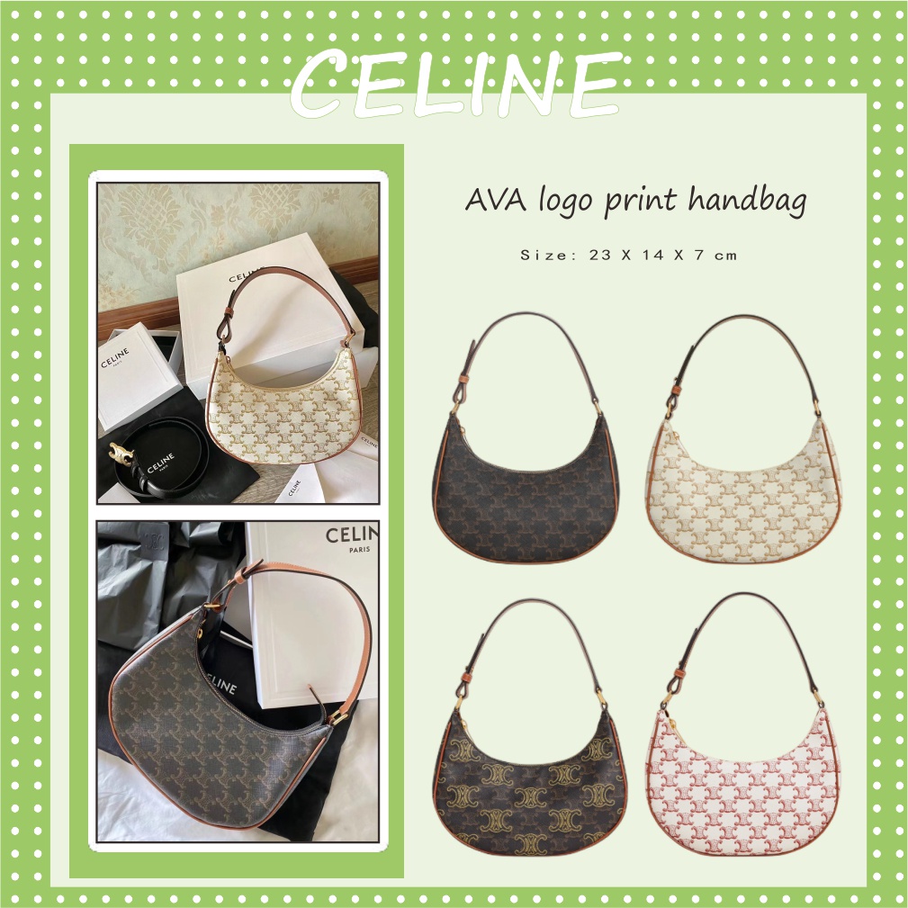 CELINE 100 Authentic Brand New AVA Logo Print HandbagShoulder ...
