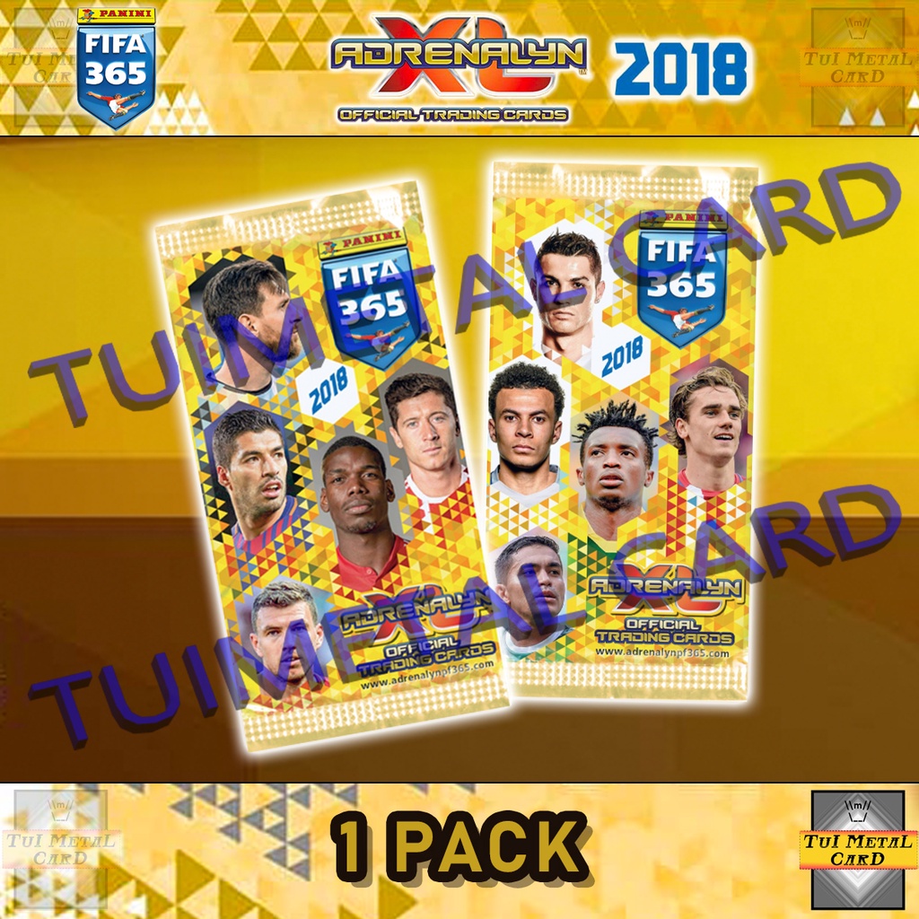 PANINI FIFA 365 2018 ADRENALYN XL Card Pack ซองสุ่ม การ์ดสะสมฟุตบอล ...