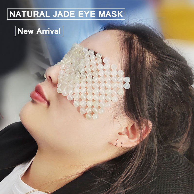ผ้าปิดตา Natural Jade Eye Mask Rose Quartz Eye Mask Massager Slee Mask ...