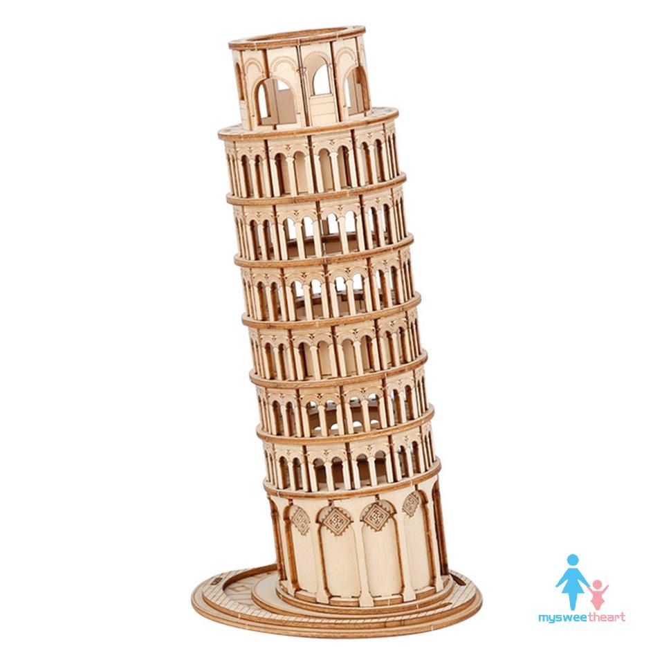 【Education Toys】Leaning Tower of Pisa 3D Wooden Puzzle Assembly Toy ...