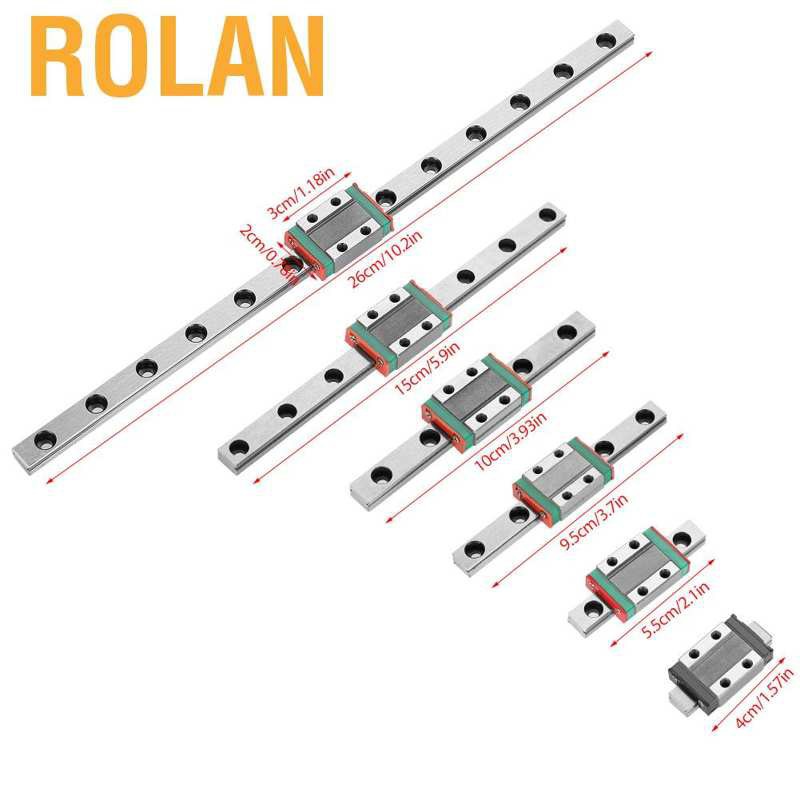 Rolan 9mm LML9B Miniature Linear Slide Rail Guide+Sliding Block DIY CNC 3D Printer1 - u2o46h91tg ...