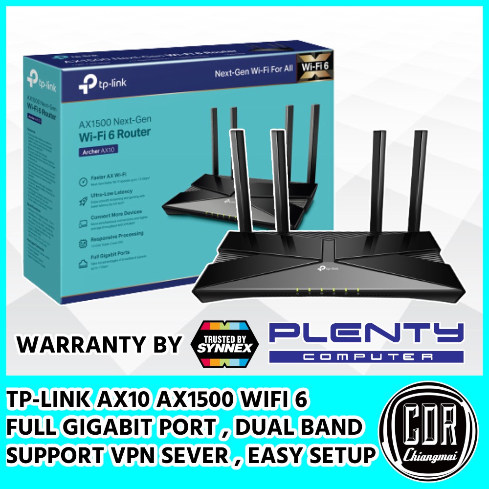 ☾TP-Link Archer AX10 1500Mbps Wifi Router ที่สุดของ Wi-Fi 6 ราคาประหยัด ...