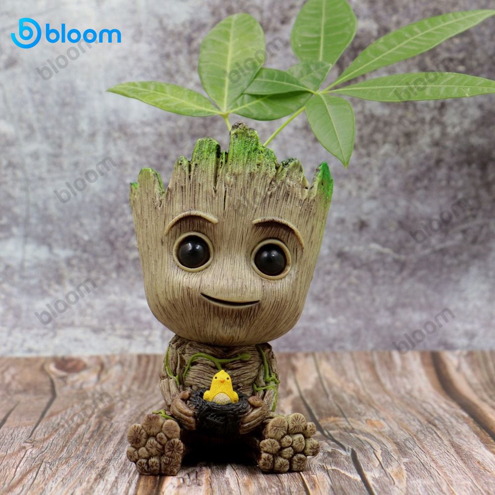 COD|ถูกที่สุด| Flower pot tree man bird nest tree man Groot doll hand ...