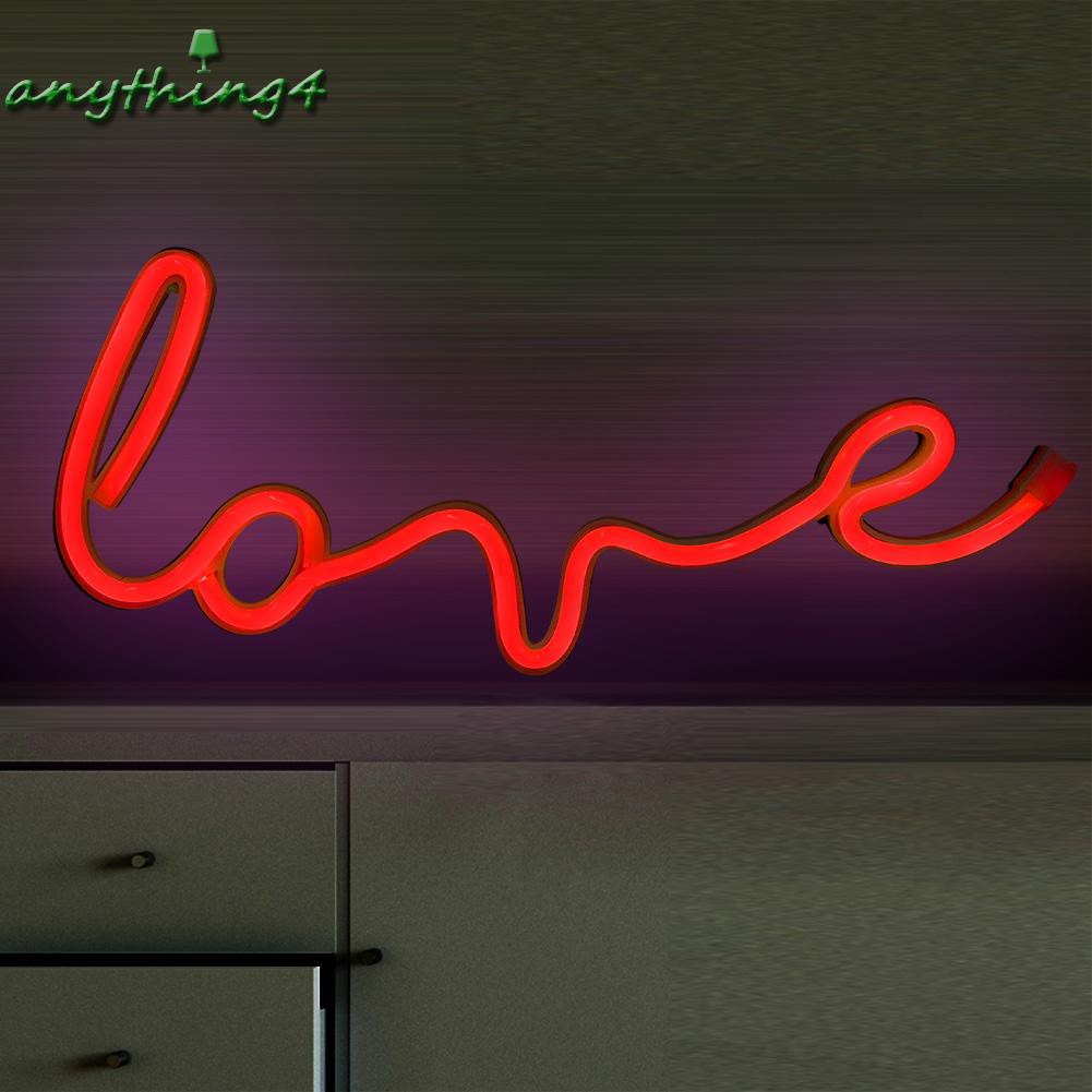 Cotton Light★ Creative LOVE Sign LED Neon Light USB/Battery Powered ...