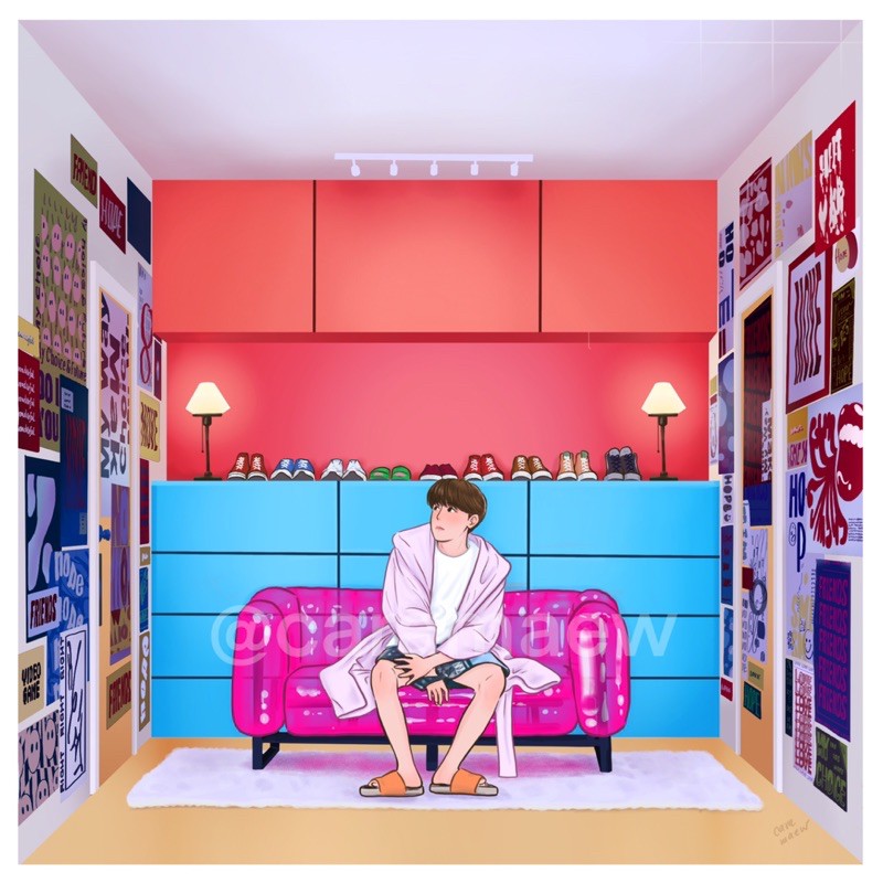 postcard BTS Members room โปสการ์ด BTS - caramaewshop - ThaiPick