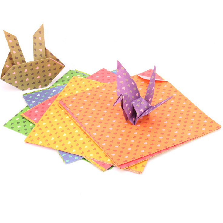 Deli Heart Origami Paper กระดาษพับ โอริกามิ ลายหัวใจ 15*15 cm (30 ...