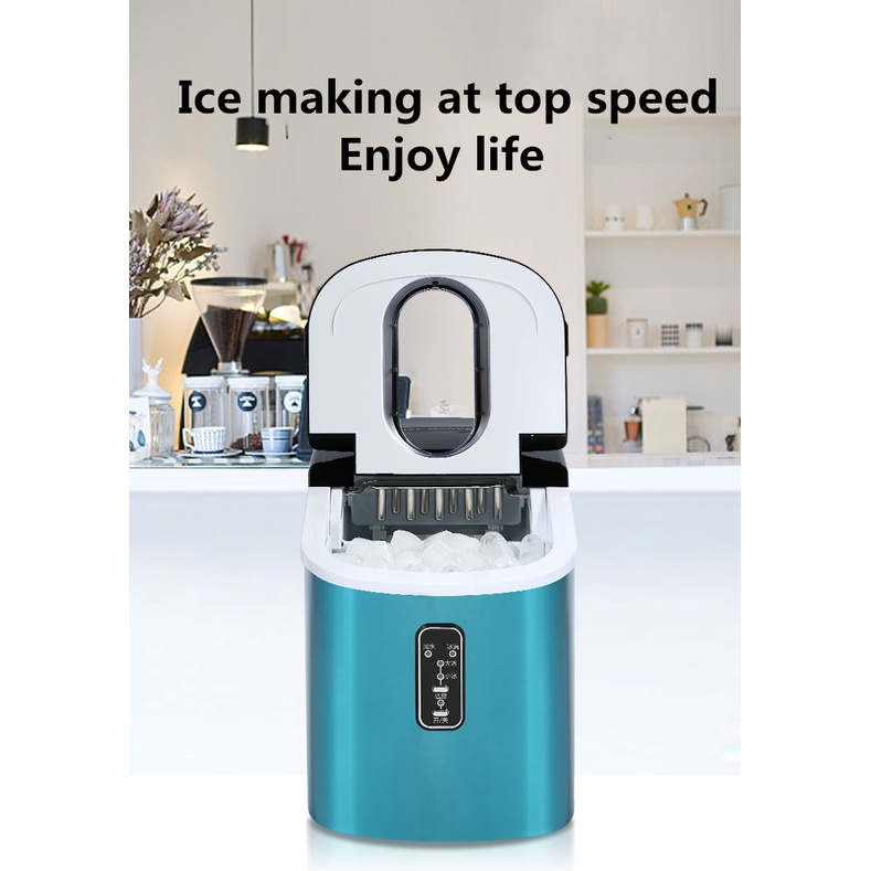 เครื่องทำน้ำแข็งSUSWEETLIFE Ice maker 16KG mini small commercial ...