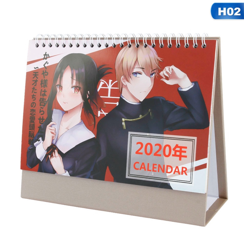 1pc Anime Design 2020 Desk Calendar Table Calendars Daily Schedule ...