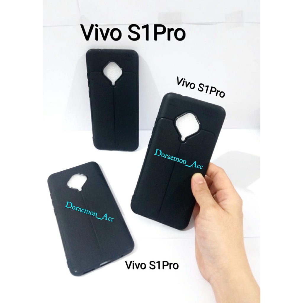 เคสโทรศัพท์มือถือ ซิลิโคนนิ่ม คาร์บอน สีดํา สําหรับ Vivo S1Pro - doraemon_acc.th - ThaiPick