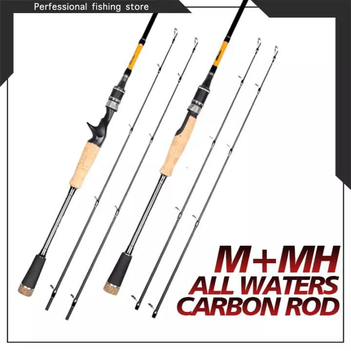 1.8M 20LB M MH 2 Tips Lure Fishing Rod Freshwater Spinning Baitcasting ...