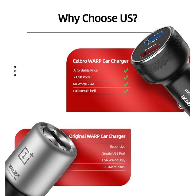 ชาร์จรถ Warp Car Charger for OnePlus 8 Nord N100 Warp Charge Dash ...