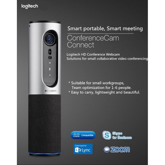 จัดส่งด่วน Logitech Connect สำหรับประชุมออนไลน์ Conference Cam สำหรับ ...